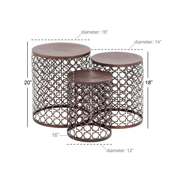 World Menagerie Rhalem 3 Piece Nesting Table & Reviews | Wayfair